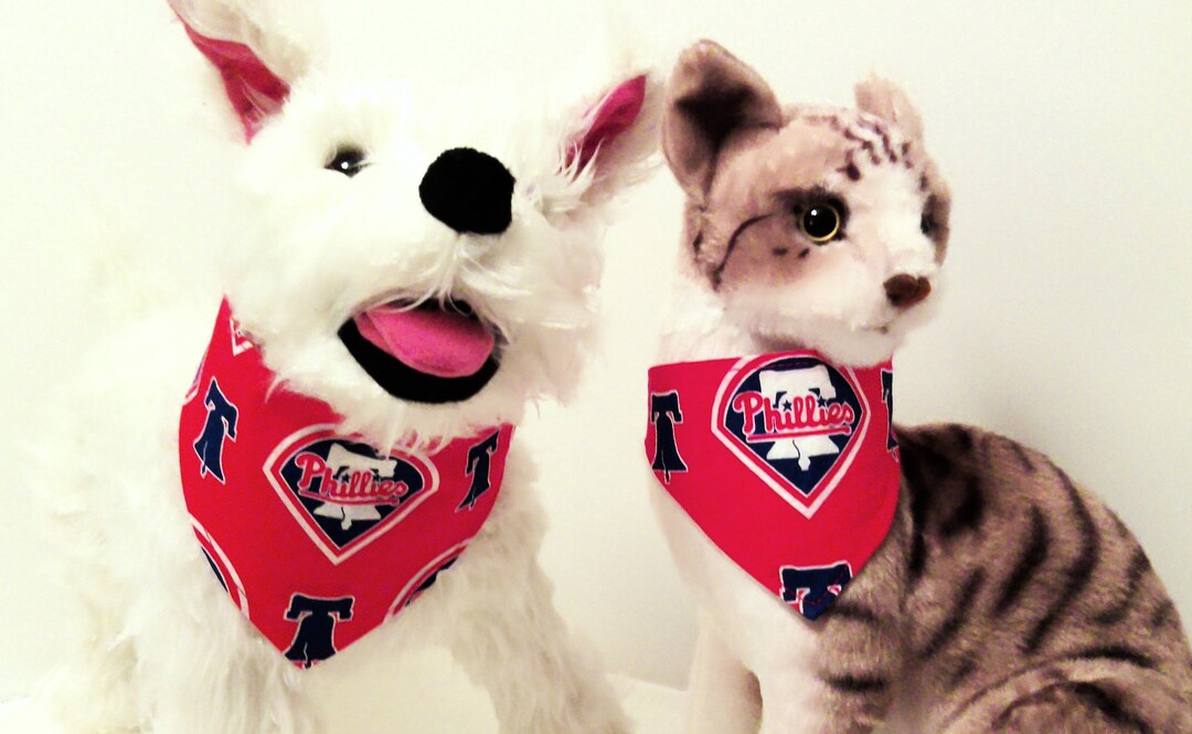 Phillies Dog Cat Bandana, One Piece EZ On/off, Philadelphia Phillies ...