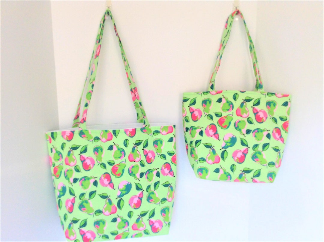 Reusable Shopping Bags, Set of 2 Matching Farmers' Market Bags ...