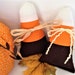 Fabric Pumpkin and Candy Corn Set, Handmade, Decorated Fall Pumpkin and ...