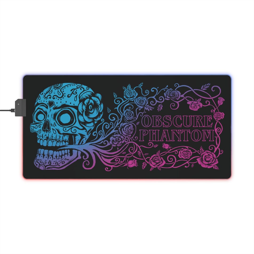 Obscure Phantom Design LED Gaming Mouse Pad - Gamer Gift, Unique ...