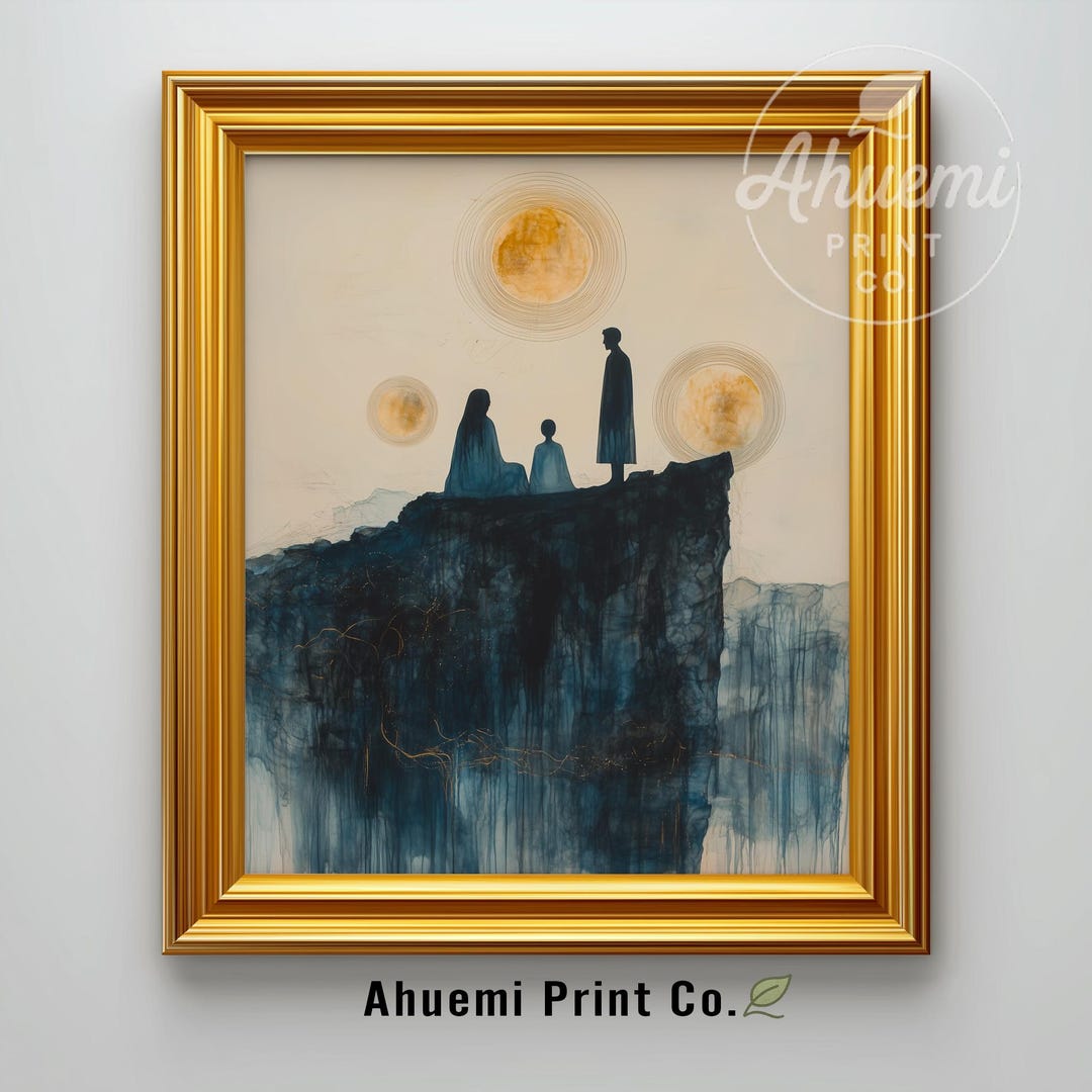 Minimalist Nativity Scene Watercolor Print – Abstract Christmas Decor ...