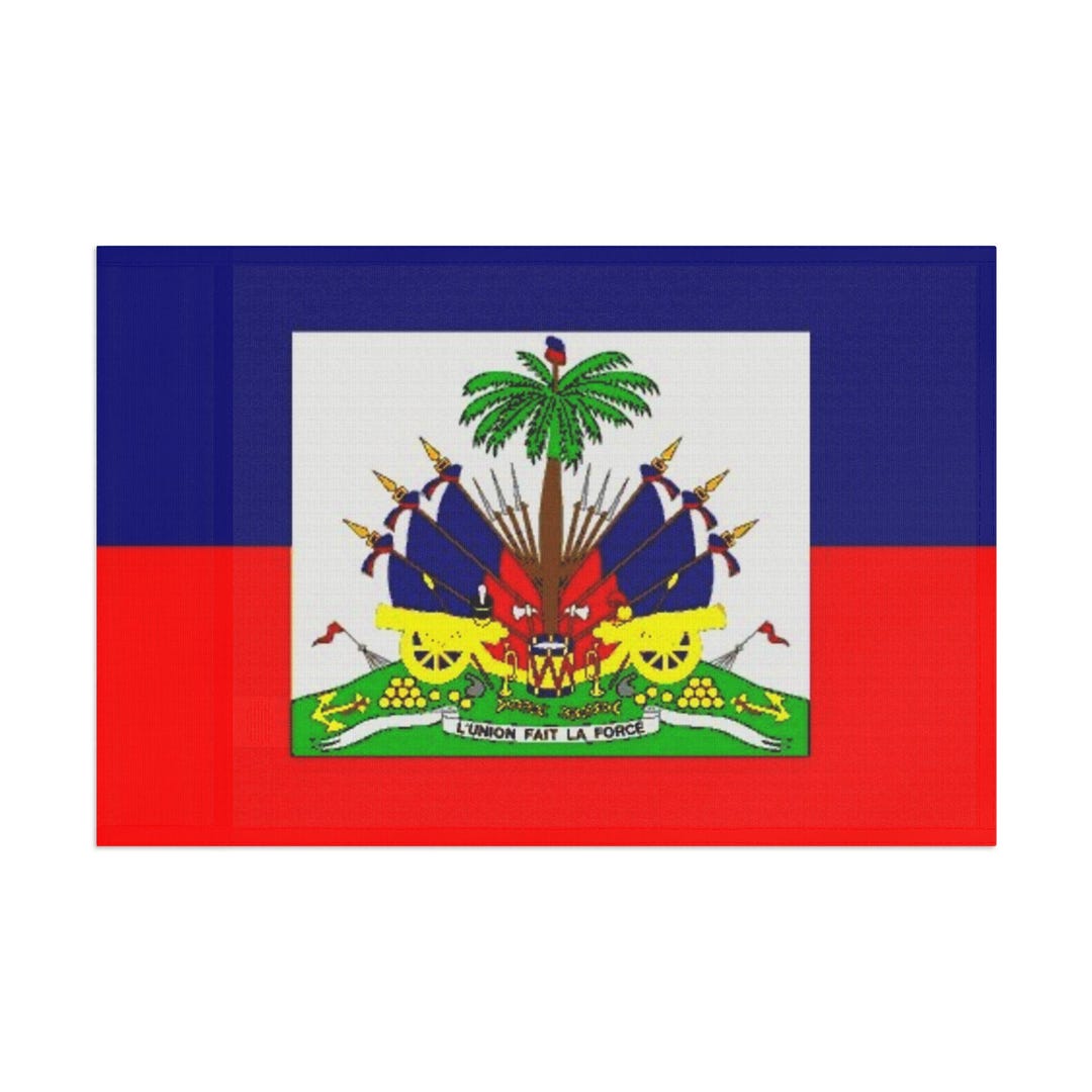 Haitian Flag Beach Towel Red & Blue National Emblem Design - Etsy