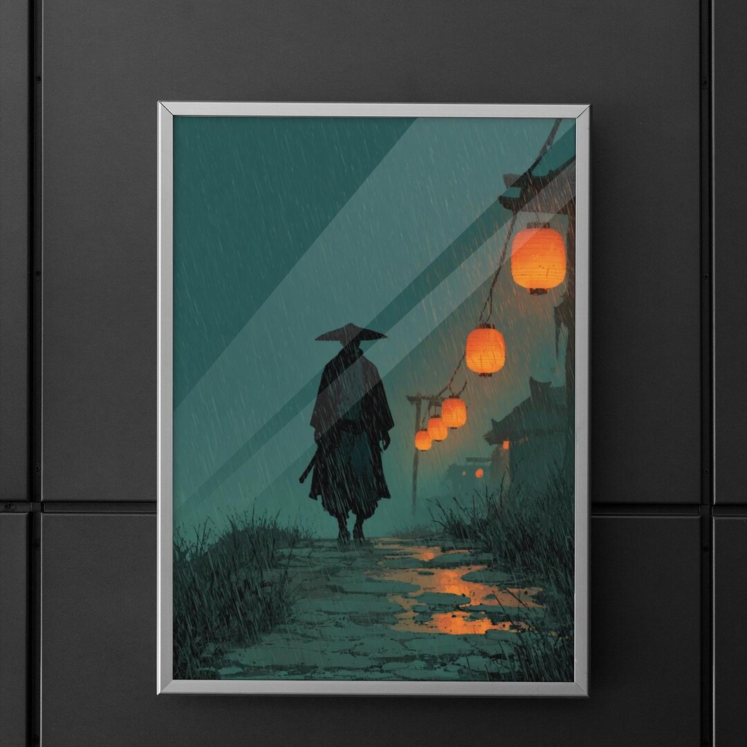 Kurosawa Inspired Ronin Art Print: Seven Samurai Style, Feudal Japan ...