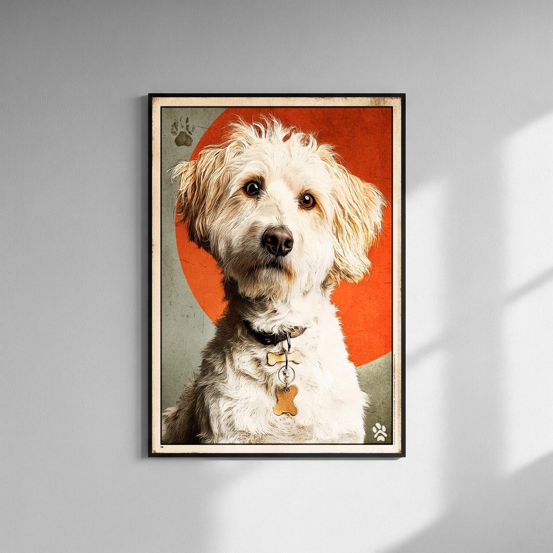 Vintage Schnoodle Poster for Dog Lovers, Personalized Schnoodle Wall ...