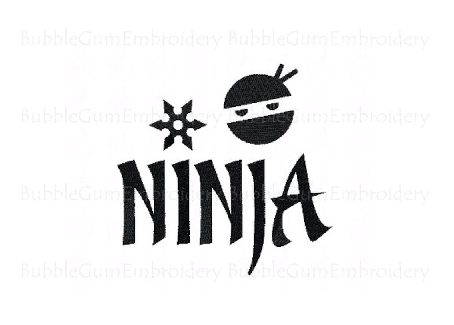 Ninja Embroidery Design Instant Download - Etsy
