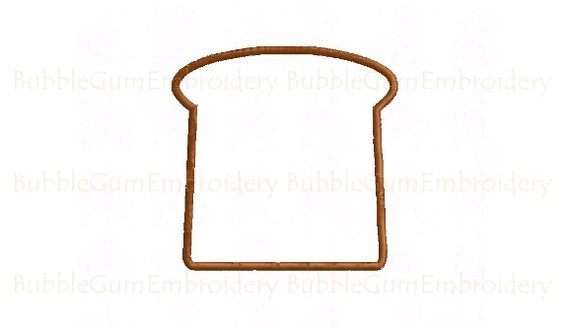 Toast Applique Embroidery Design Instant Download - Etsy