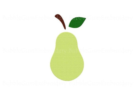 Pear Embroidery Design Instant Download | Etsy