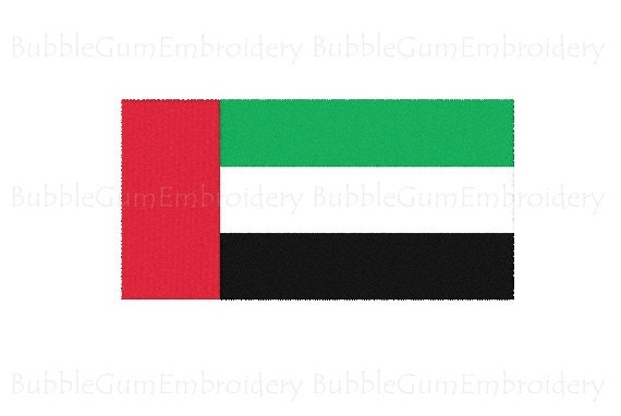 United Arab Emirates Flag Embroidery Design Instant Download | Etsy