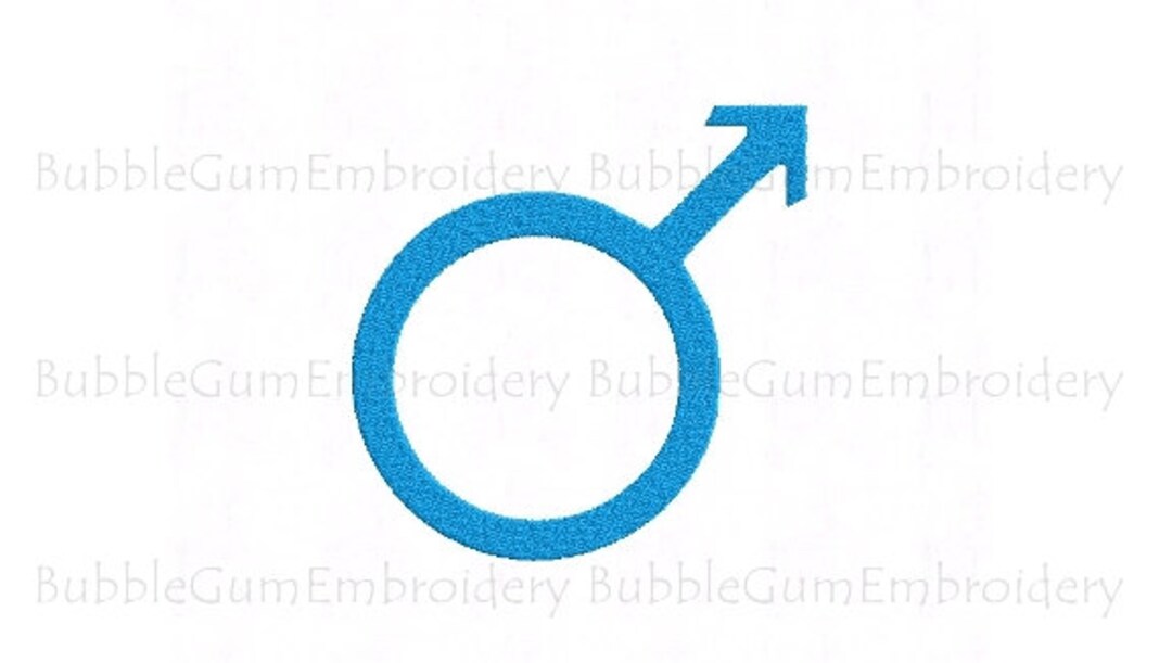 Male Symbol Embroidery Design Instant Download - Etsy