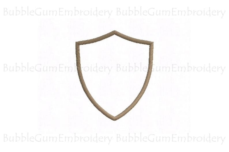 Simple Shield Applique Embroidery Design Instant Download - Etsy