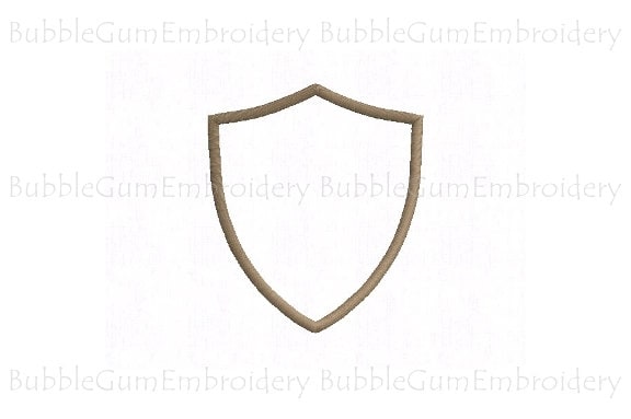Simple Shield Applique Embroidery Design Instant Download | Etsy