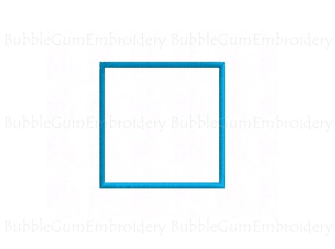 Square Applique Embroidery Design Instant Download - Etsy