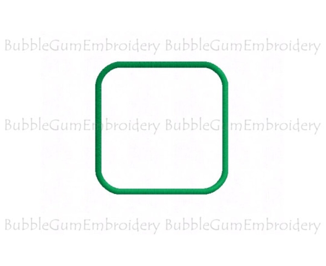 Rounded Corner Square Applique Embroidery Design Instant Download - Etsy