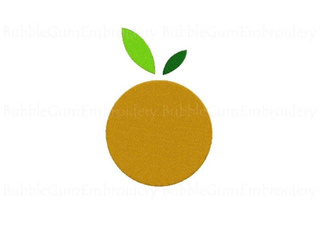 Orange Embroidery Design Instant Download - Etsy