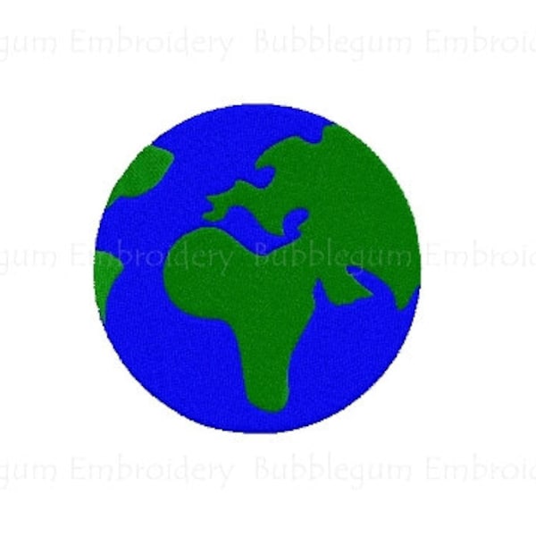 Globe Embroidery - Etsy
