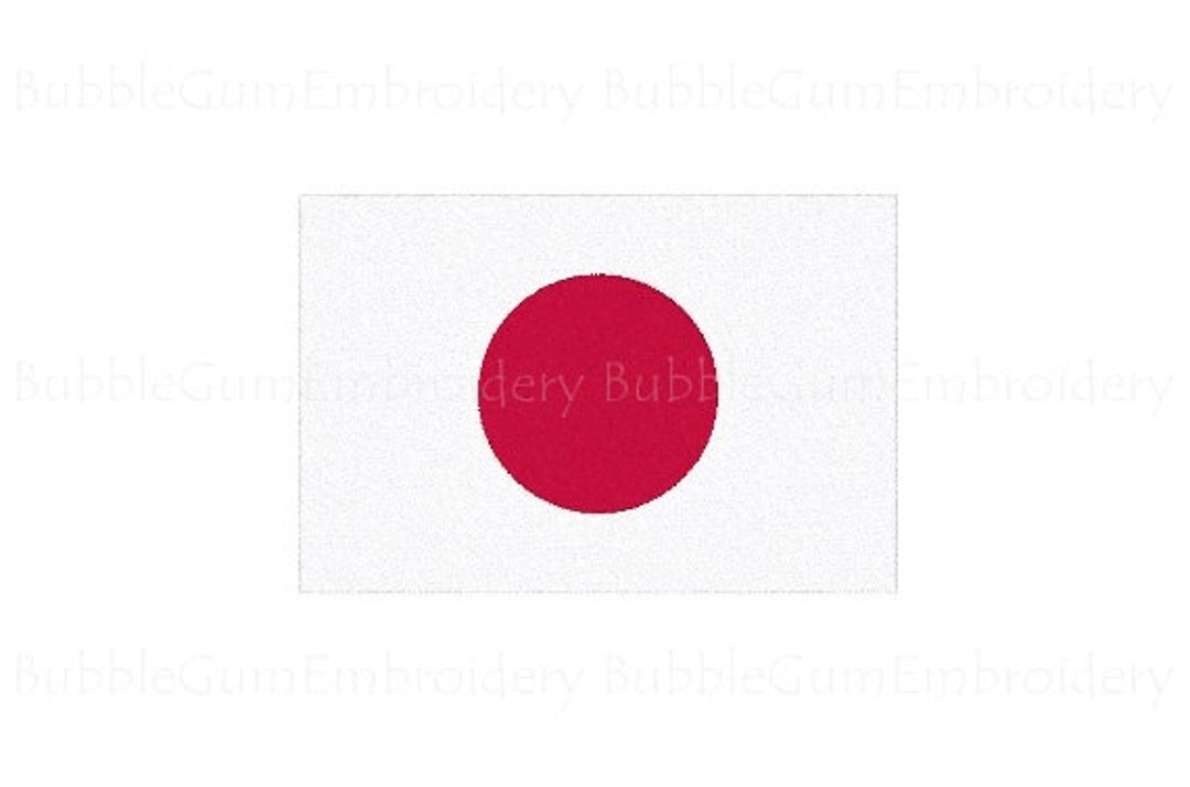 Japan Flag Embroidery Design Instant Download - Etsy