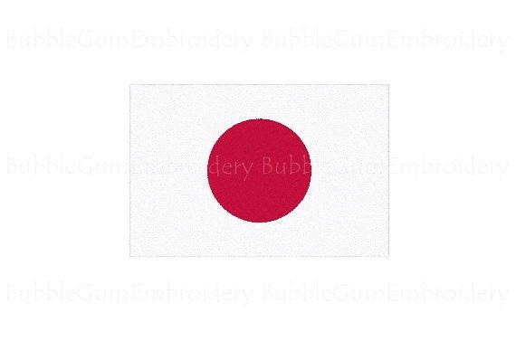 Japan Flag Embroidery Design Instant Download | Etsy