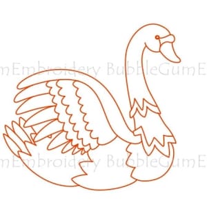 Redwork Swans Embroidery Designs Instant Download - Etsy