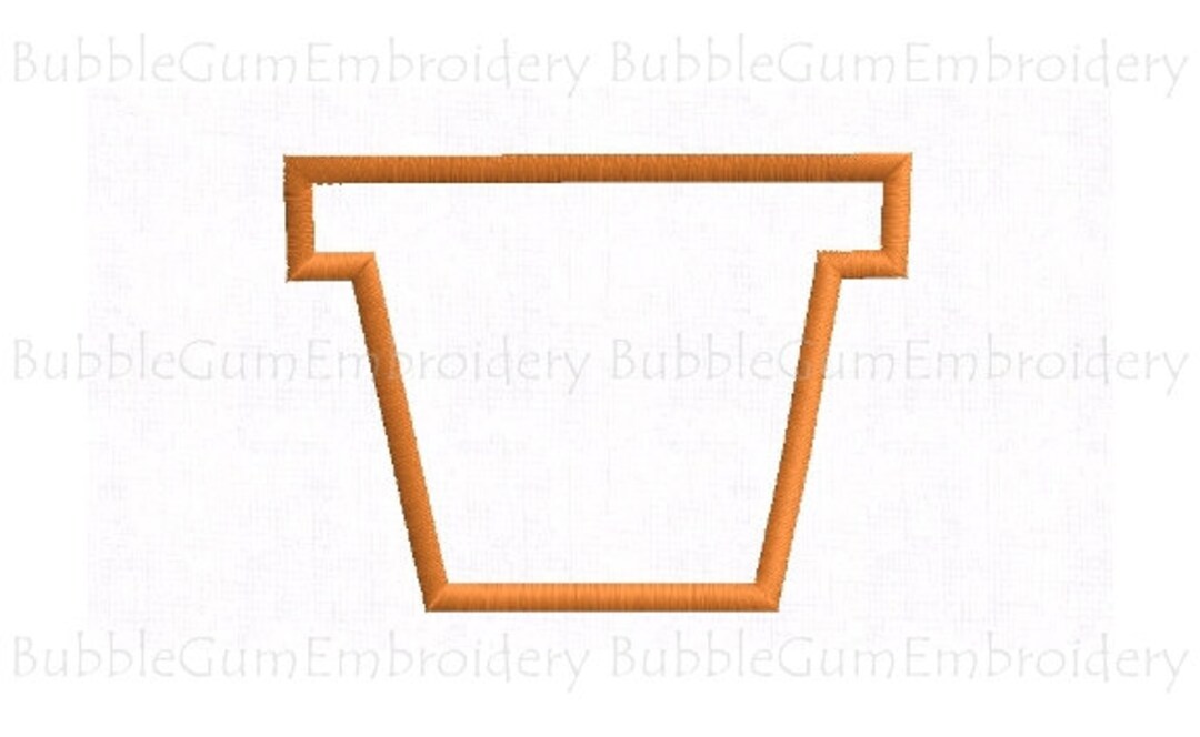 Flower Pot Applique Embroidery Design Instant Download - Etsy