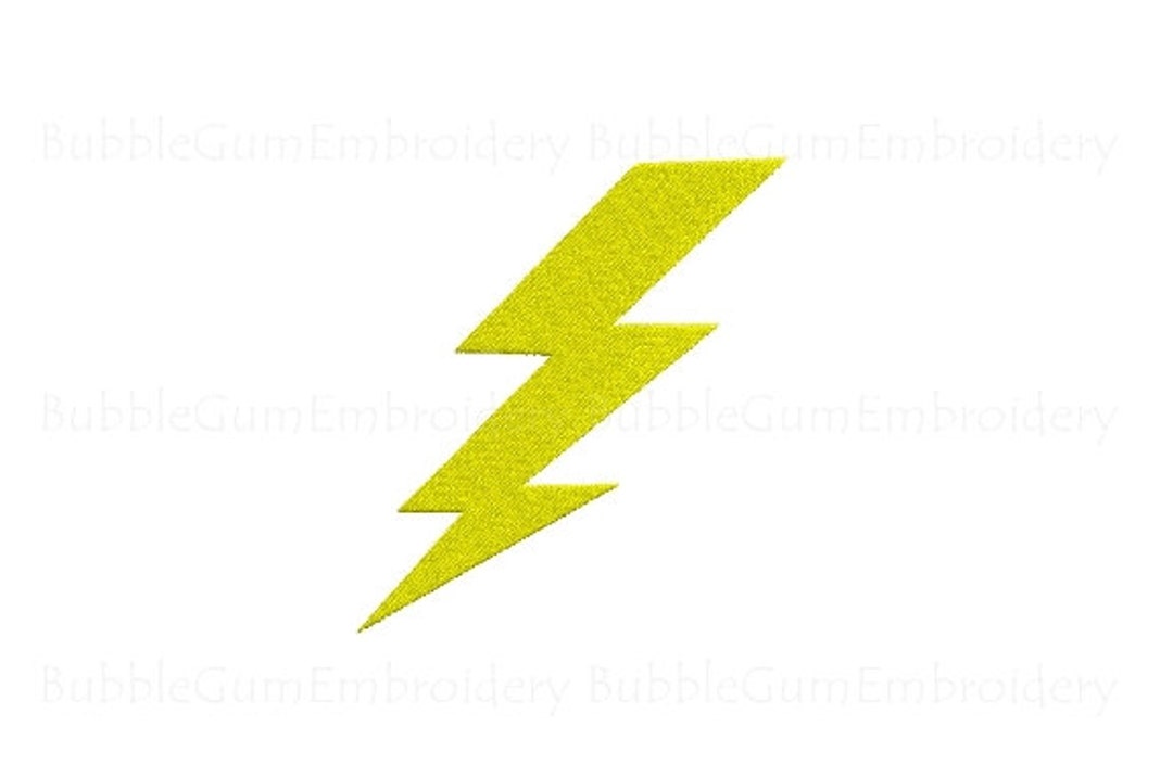 Lightning Bolt Embroidery Design Instant Download - Etsy