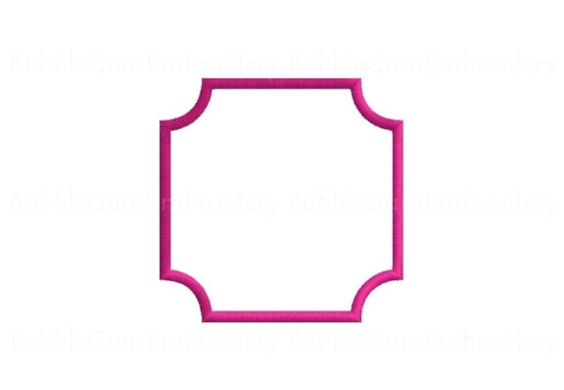 Square Frame Applique Embroidery Design Instant Download - Etsy