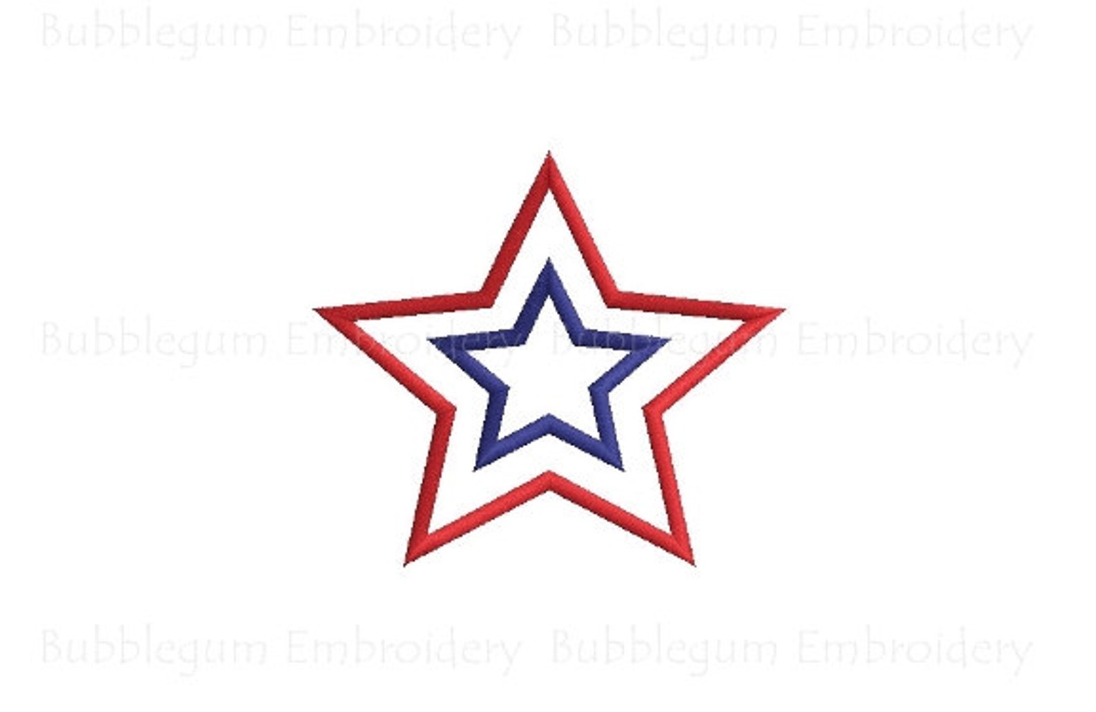 Double Star Applique Embroidery Design Instant Download - Etsy
