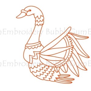Redwork Swans Embroidery Designs Instant Download - Etsy