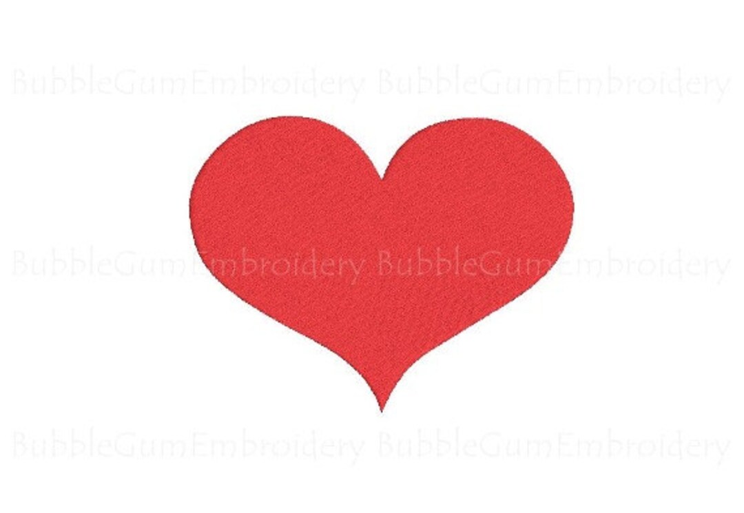 Curvy Heart Embroidery Design Instant Download - Etsy