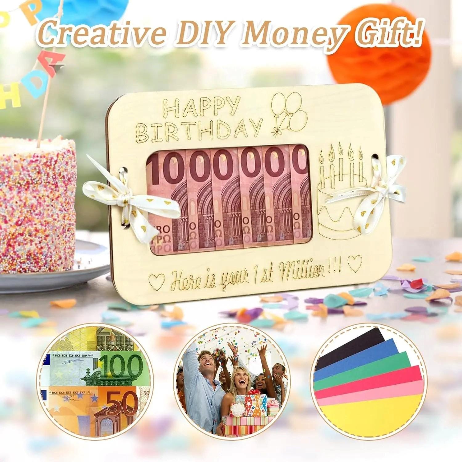 Personalized Wooden Cash Gift Wallet, Balloon Design - Etsy