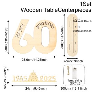 Wooden LED Light up Number: Birthday Party Decor, Table Centerpiece. - Etsy