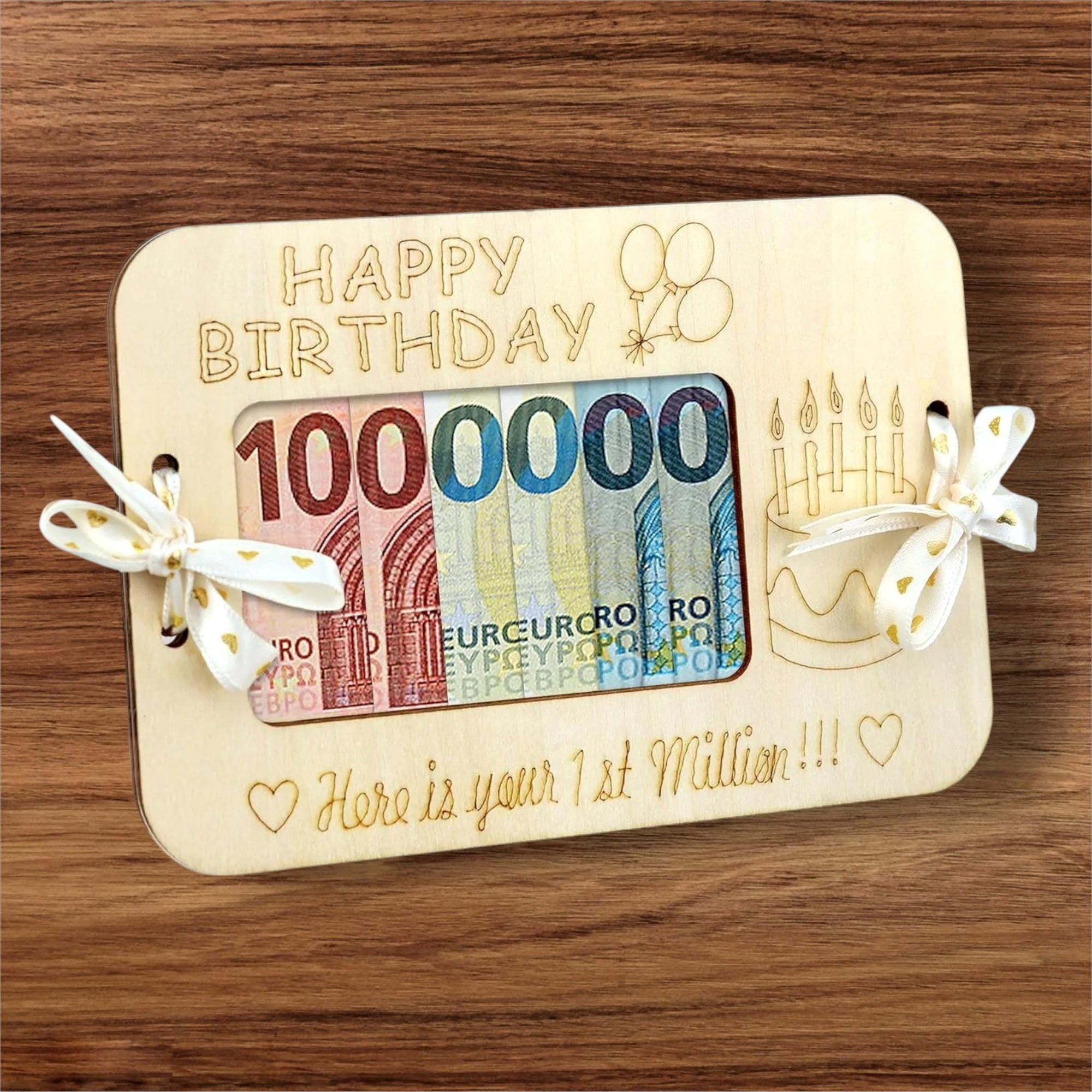 Personalized Wooden Cash Gift Wallet, Balloon Design - Etsy