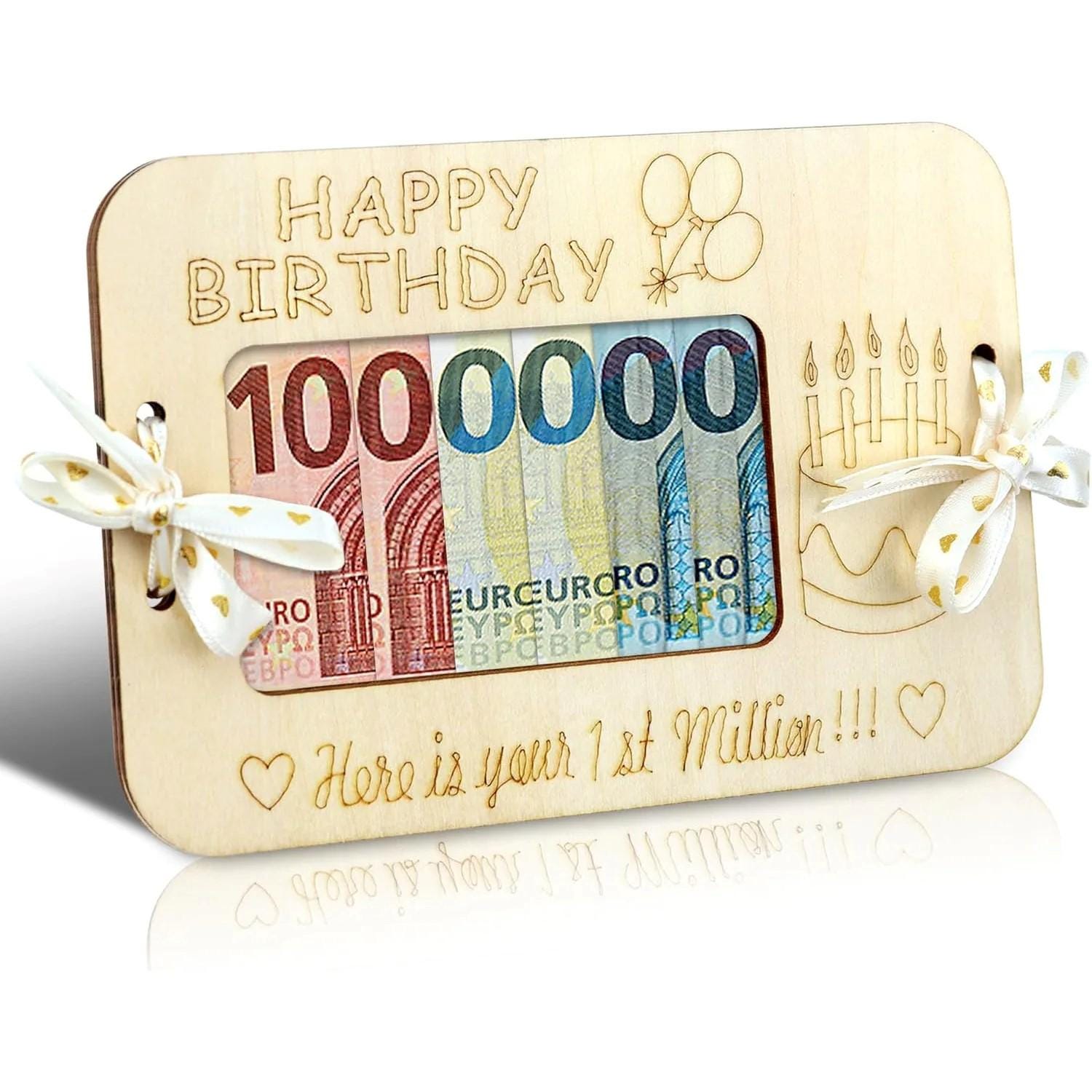 Personalized Wooden Cash Gift Wallet, Balloon Design - Etsy