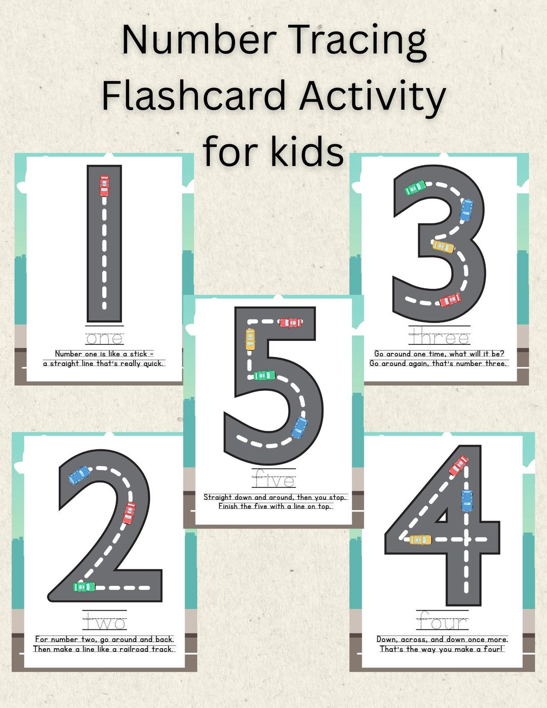 Printable Number Tracing Flashcards, Kids Learning Toys, Number Tracing ...