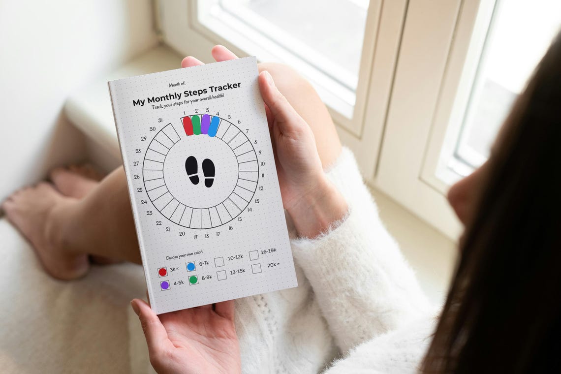 Printable Steps Tracker, Health & Fitness Planner, Simple Step Tracker ...