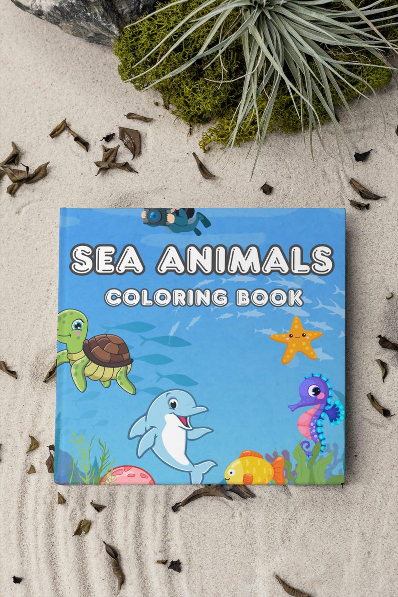 Printable Preschool Sea Animals Coloring Book, Animal Alphabet Coloring ...
