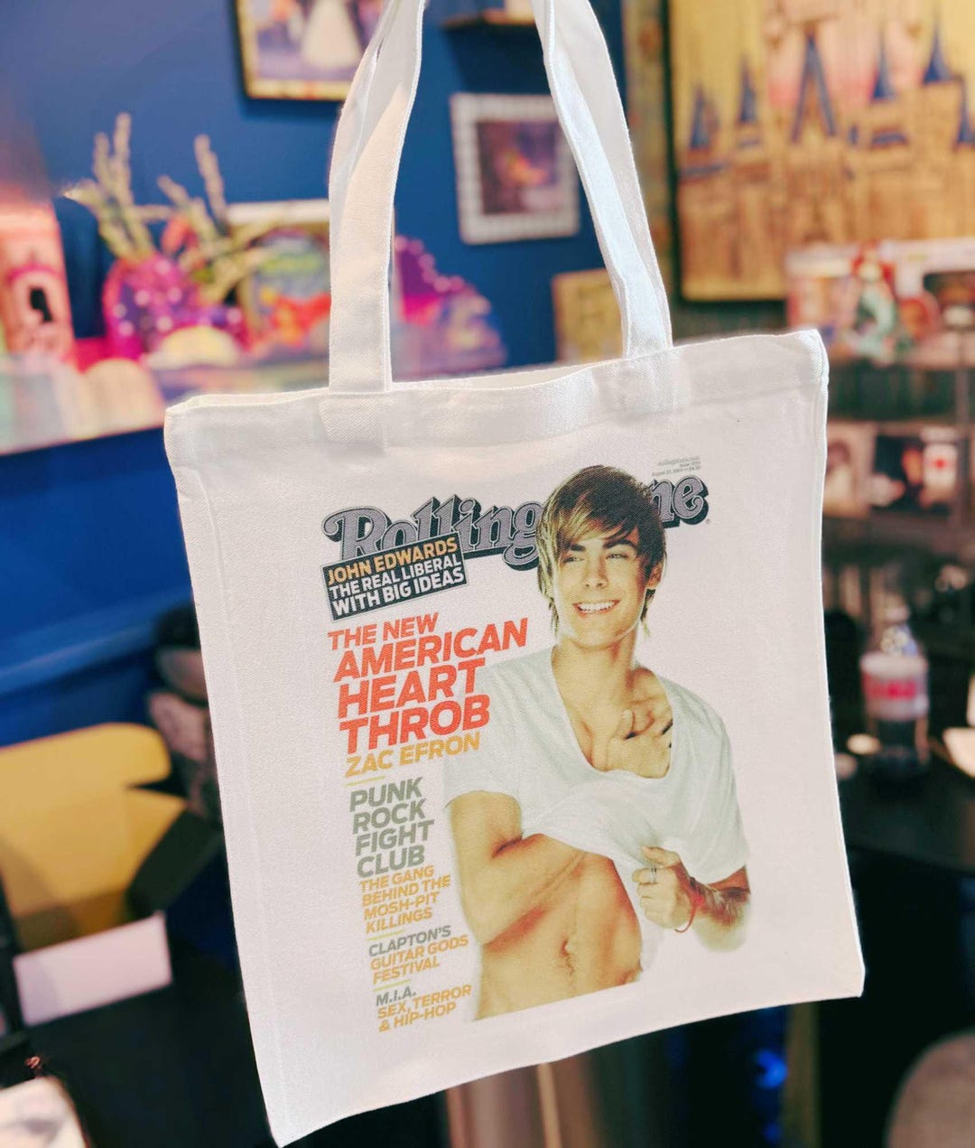 Zac Efron Rolling Stone Magazine Tote Bag - Etsy