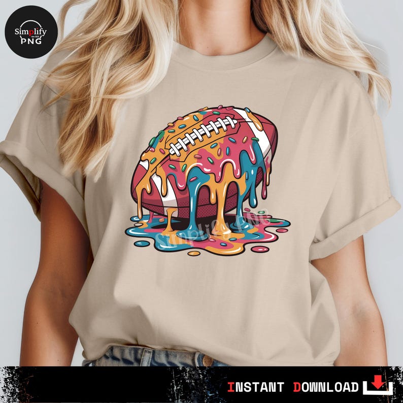 Football Drip PNG, Game Day Ice Cream Design (digital Download) - Etsy