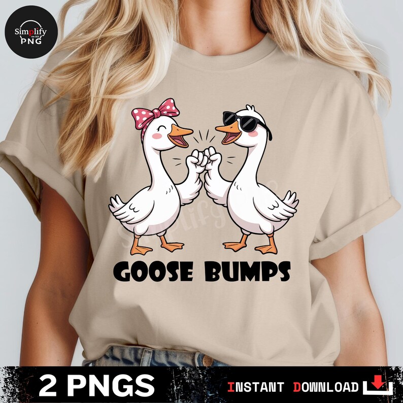 Goosebumps PNG Bundle, Friendship in the Air Goose Bump Funny, Art Push ...