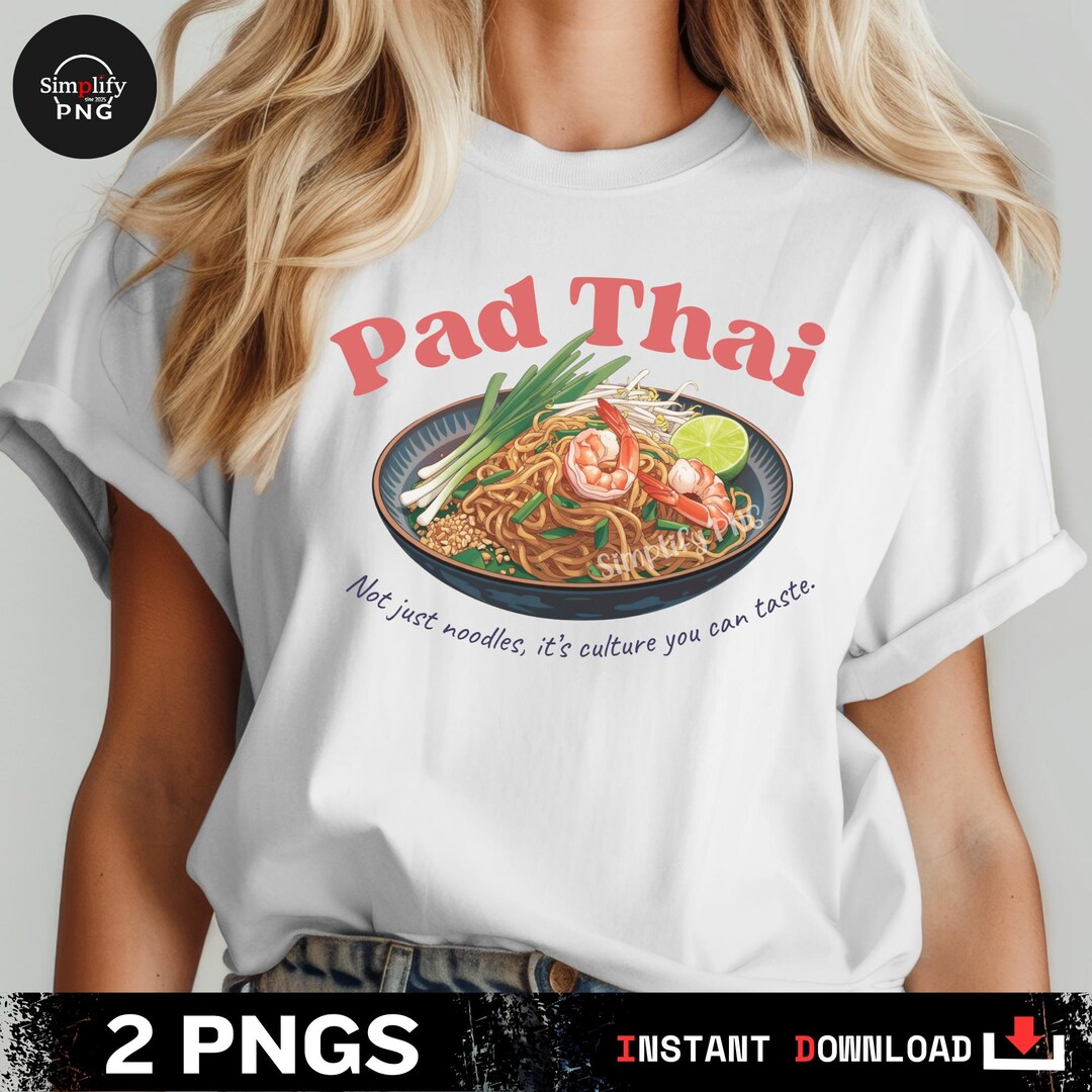 Watercolor Pad Thai SVG PNG: Thai Cuisine Food Culture Culinary Eating ...