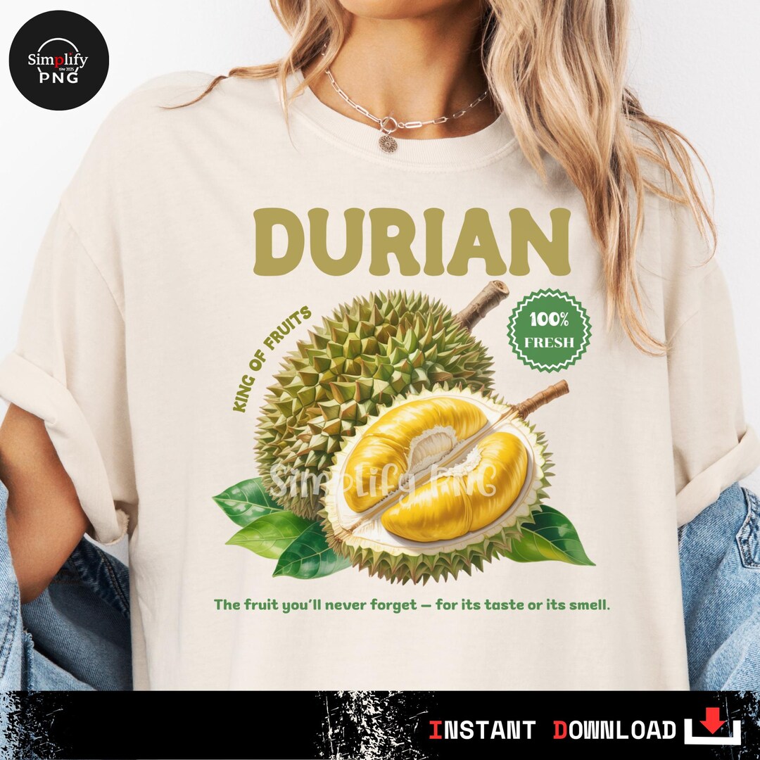Vintage Durian Fruit PNG: Tropical Clipart, Exotic Label Art (digital ...
