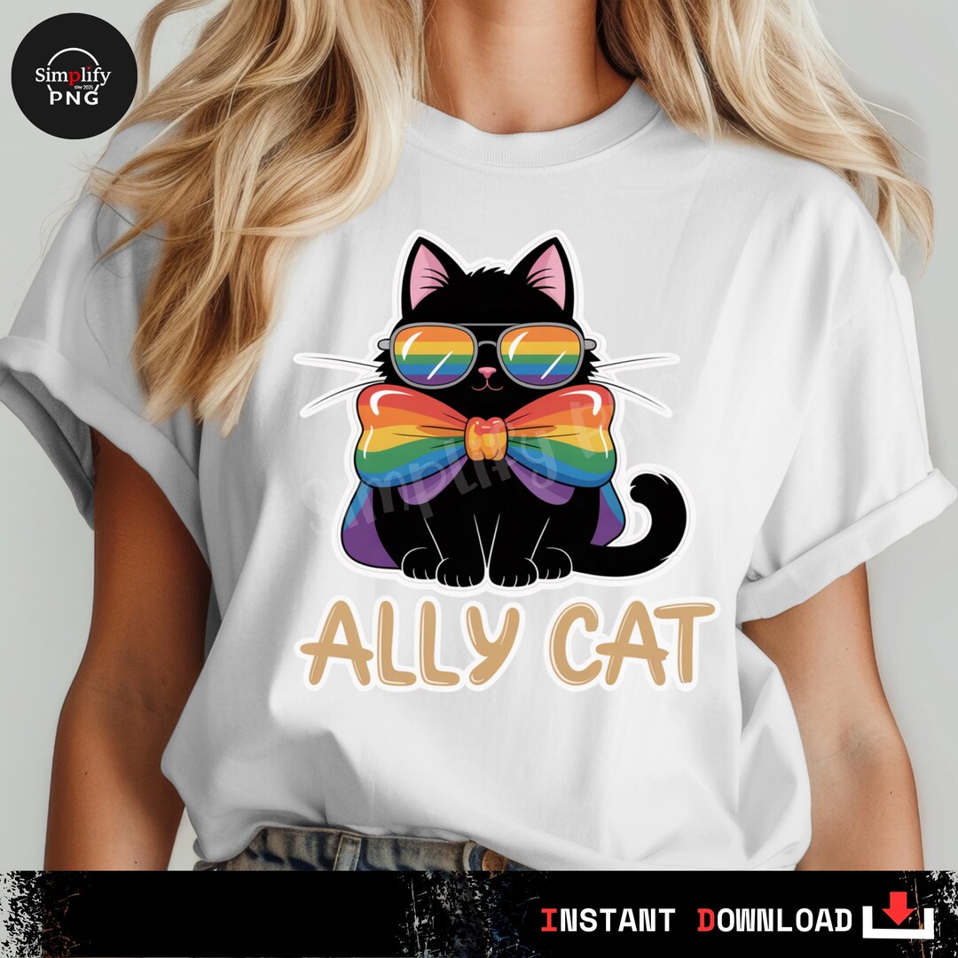 LGBTQ Pride Cat PNG: Be Kind Rainbow Design (digital Download) - Etsy
