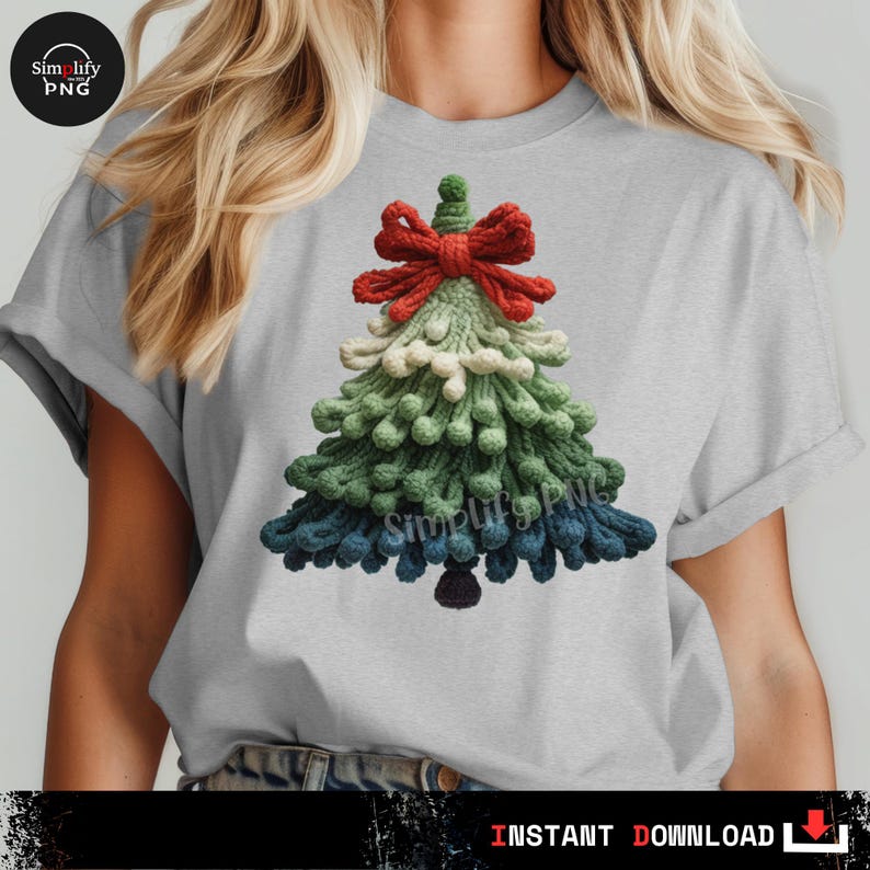 Árbol de Navidad de hilo PNG: Diseño de ganchillo con gancho de ...