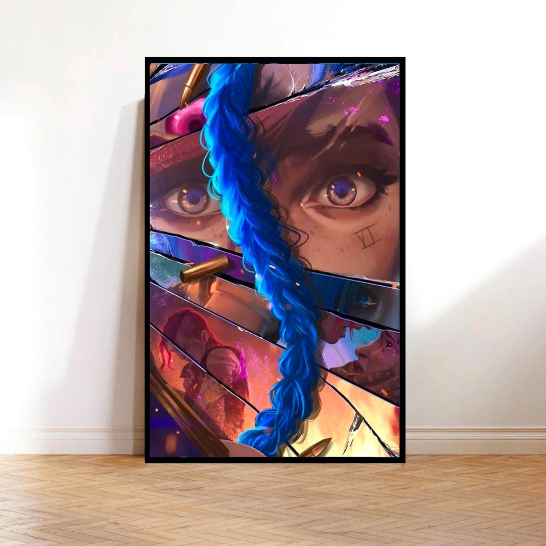 Vi & Jinx Arcane Poster - League of Legends Anime Wall Art for Gamers ...