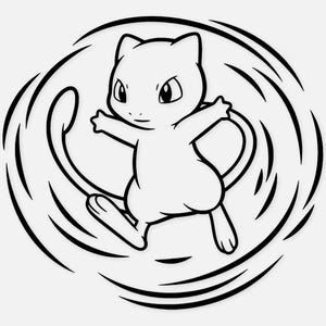 Mew in Action Svg Png: Cut Ready Digital Design for Cricut Silhouette ...