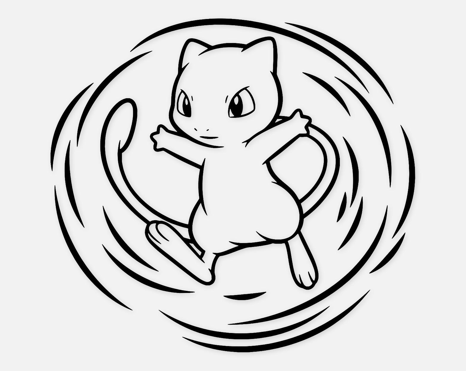 Mew in Action Svg Png: Cut Ready Digital Design for Cricut Silhouette ...