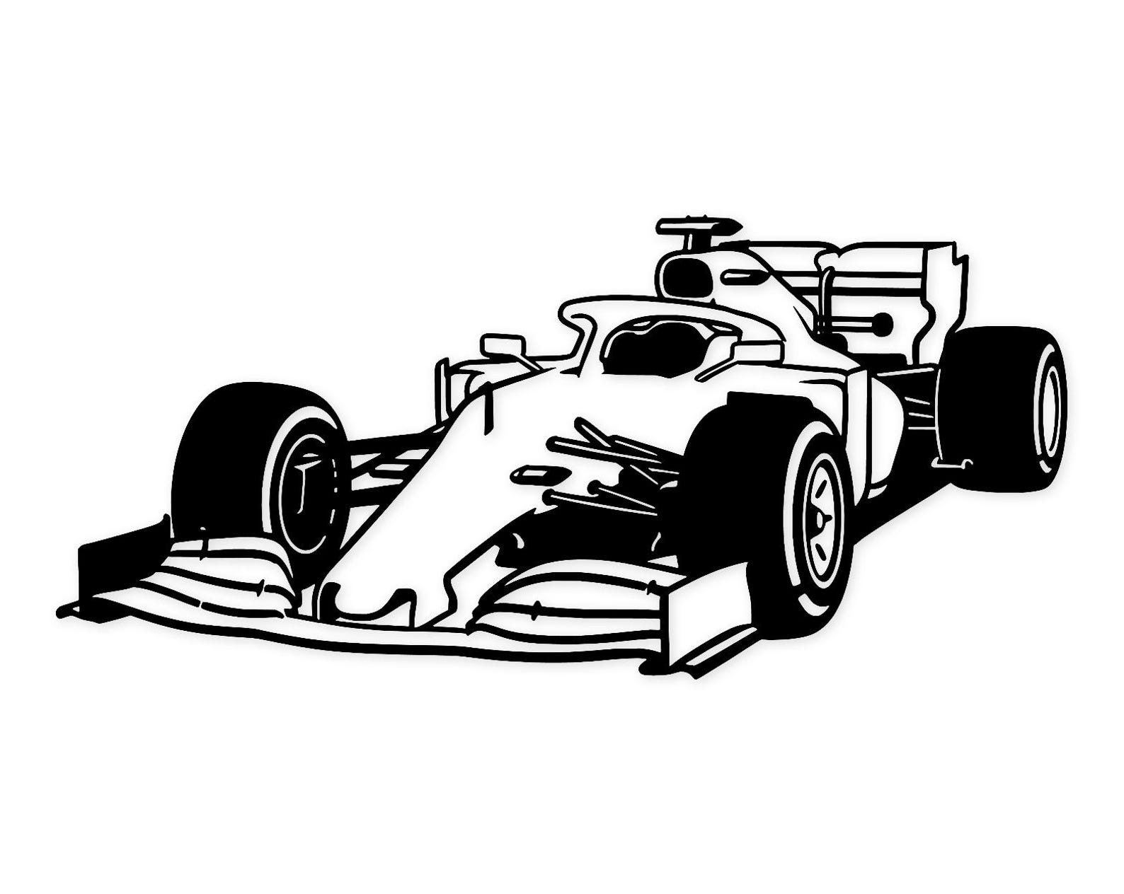 F1 Car Front View Svg Png: Bold Outline Design for Stickers - Etsy