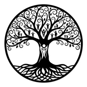 Family Tree Circle Svg Png: Cut Ready Digital Design for Cricut ...