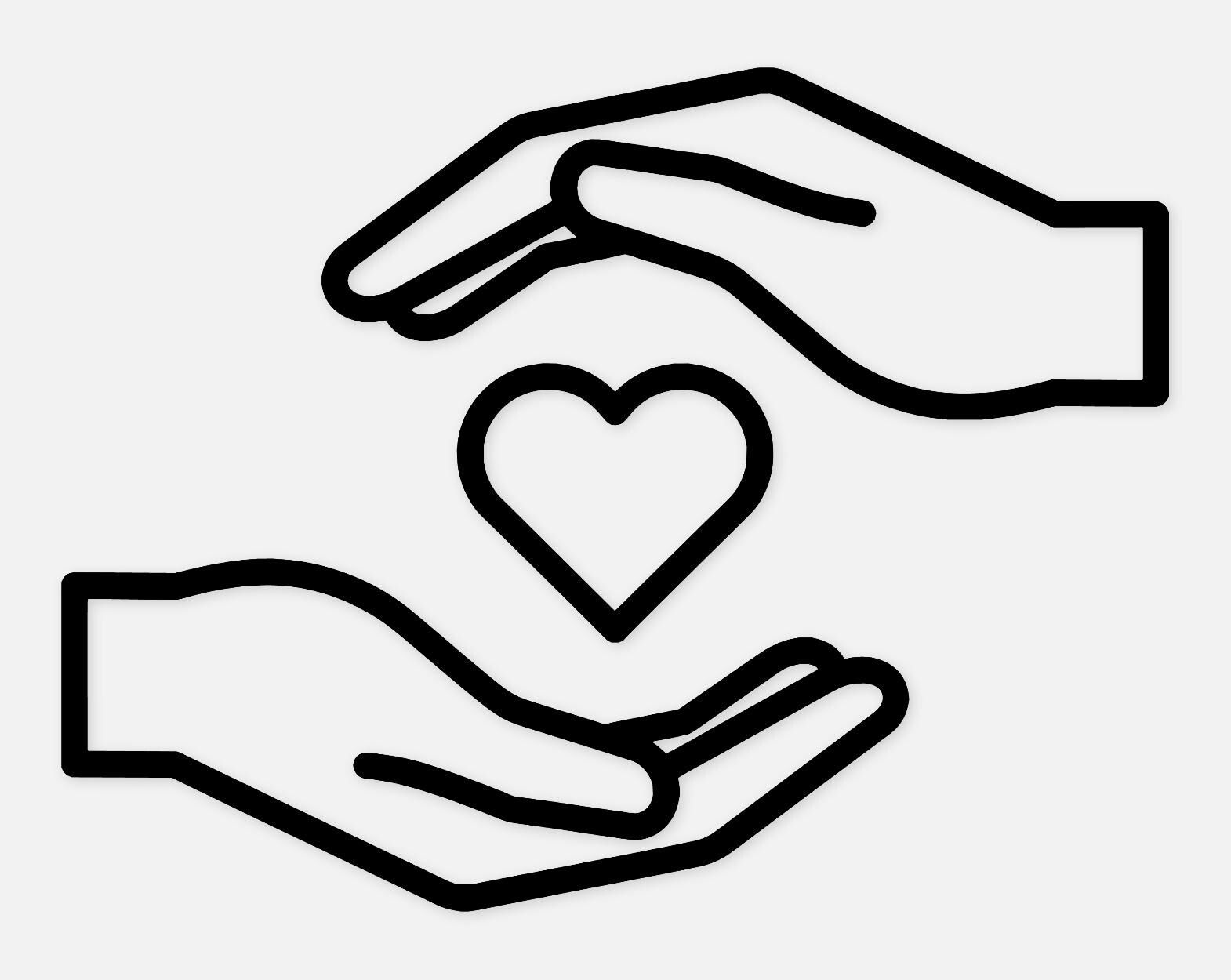 Caring Hands Svg Png: Bold Outline Heart Design for Nurses - Etsy UK