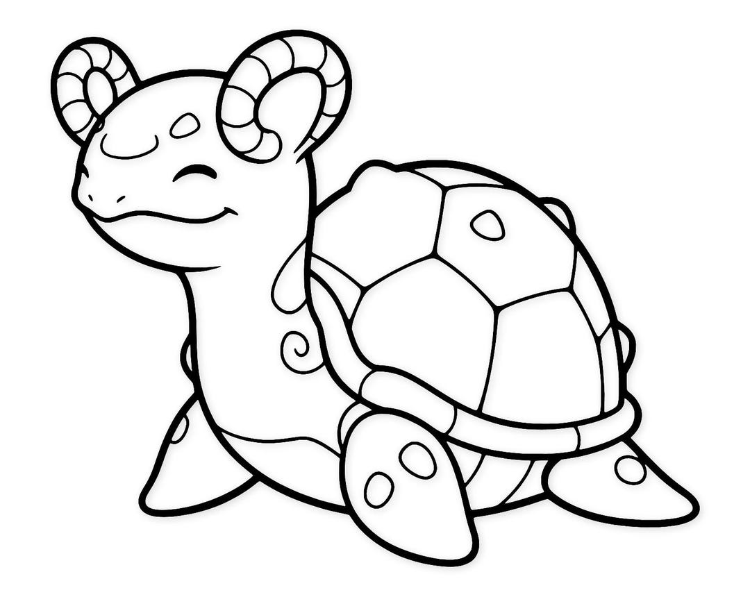 Lapras Icon Svg Png: Bold Outline Design for T-shirts - Etsy