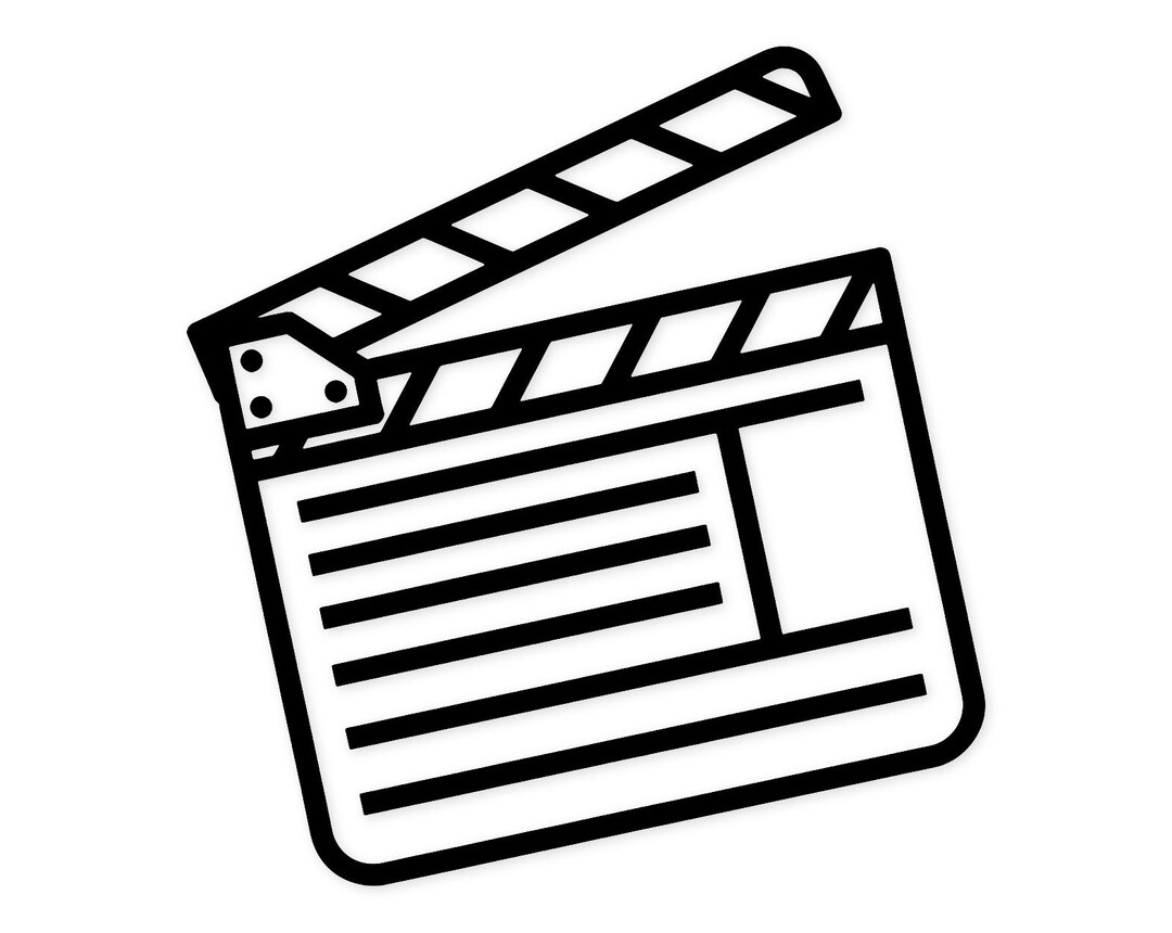 Clapboard Svg Png: Bold Cut File for Movie Projects - Etsy